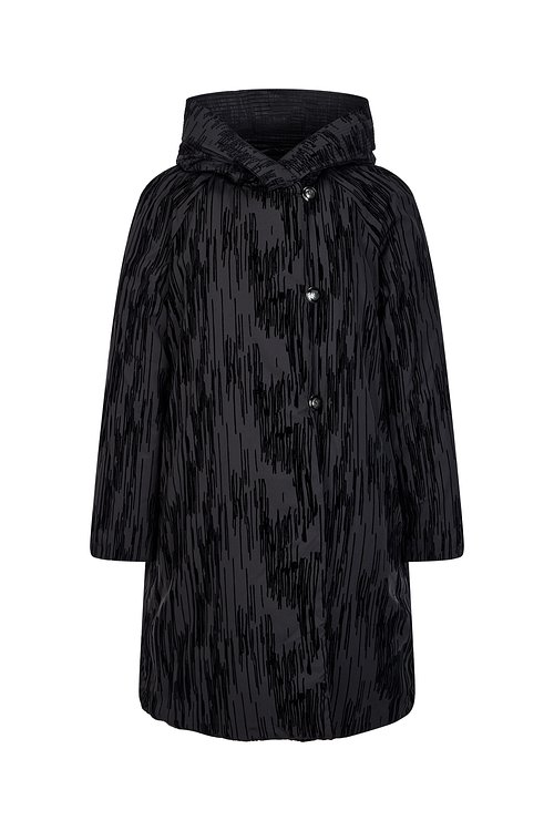 Emporio Armani엠포리오 아르마니 여성 라인 패턴 후드 패딩 코트 Sivillage 에스아이빌리지