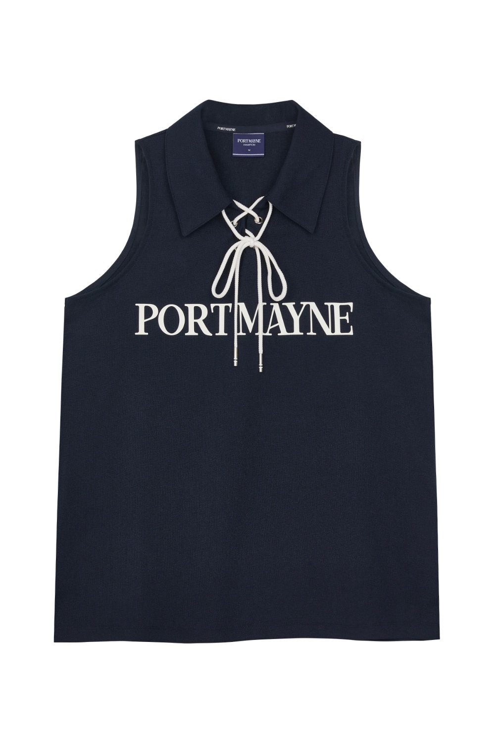PORT MAYNE(포트메인) STRAW COLLAR SLEEVELESS - NAVY | S.I.VILLAGE (에스아이빌리지)