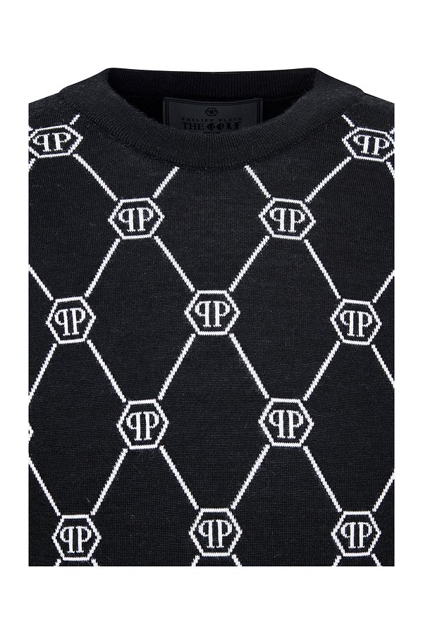 Philipp Plein Golf필립플레인 골프 Men 헥사 모노그램 크루넥 스웨터 Sivillage 에스아이빌리지