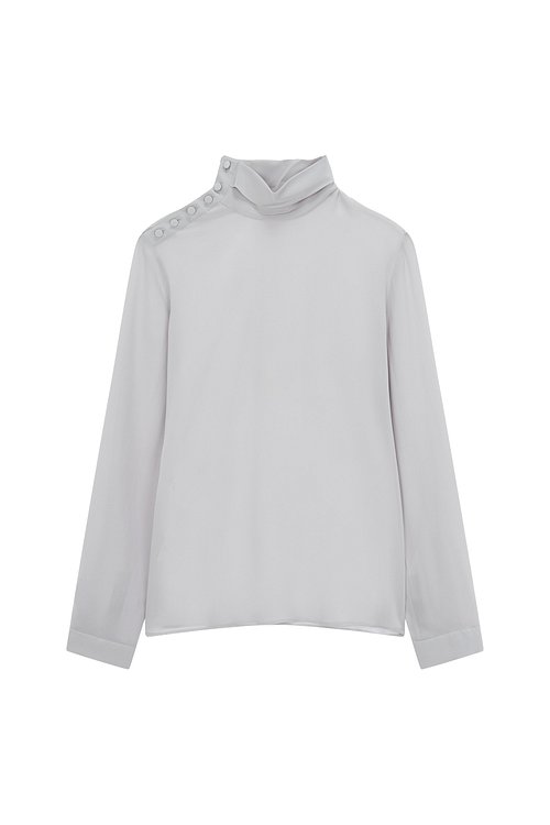 Emporio Armani엠포리오 아르마니 여성 버튼 숄더 실크 블라우스 Sivillage 에스아이빌리지