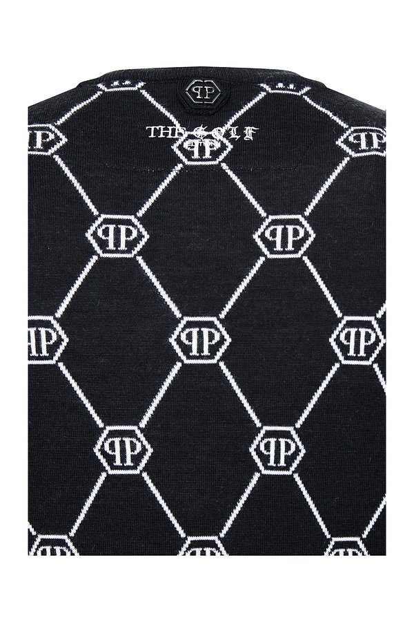 Philipp Plein Golf필립플레인 골프 Men 헥사 모노그램 크루넥 스웨터 Sivillage 에스아이빌리지