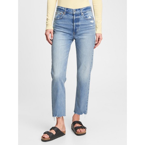 Gap Adults갭 ★갭 여성 21년 Spring★ 워시드 하이라이즈 데님 팬츠 Sivillage 에스아이빌리지
