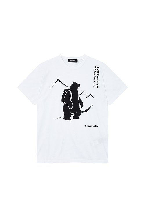 Dsquared2디스퀘어드2 베어 그래픽 코튼 티셔츠 Sivillage 에스아이빌리지