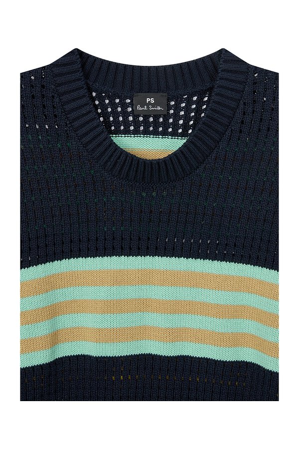 Paul Smith폴스미스 Ps Paul Smith 여성 배색 스트라이프 네트 스웨터 Sivillage 에스아이빌리지