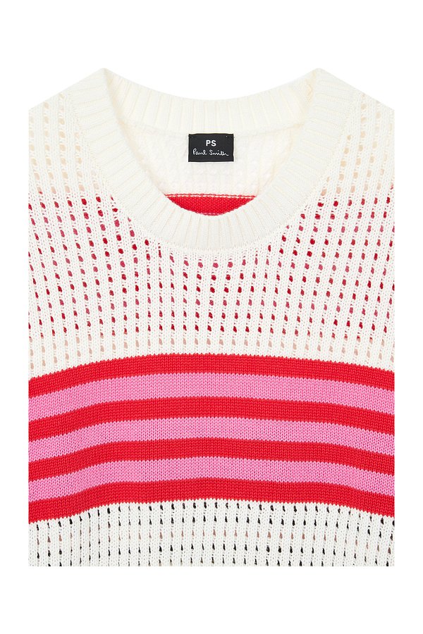 Paul Smith폴스미스 Ps Paul Smith 여성 배색 스트라이프 네트 스웨터 Sivillage 에스아이빌리지