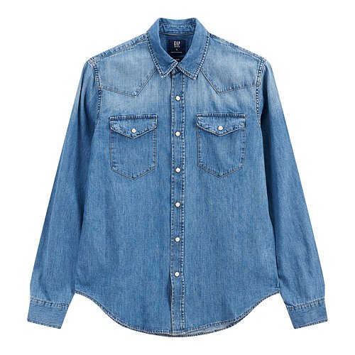 Gap Adults갭 ★갭 남성 19년 Spring★ 캐주얼 더블 포켓 데님 셔츠 Sivillage 에스아이빌리지