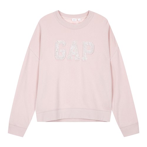 Gap Adults갭 ★갭 여성 20년 Holiday★ 부클 글리터 로고 패치 맨투맨 Sivillage 에스아이빌리지