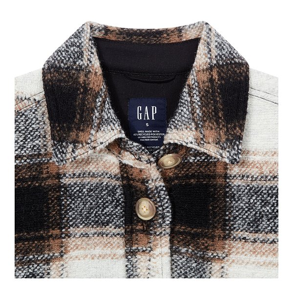 Gap Adults갭 여성 체크 패턴 롱 셔츠 자켓 Sivillage 에스아이빌리지