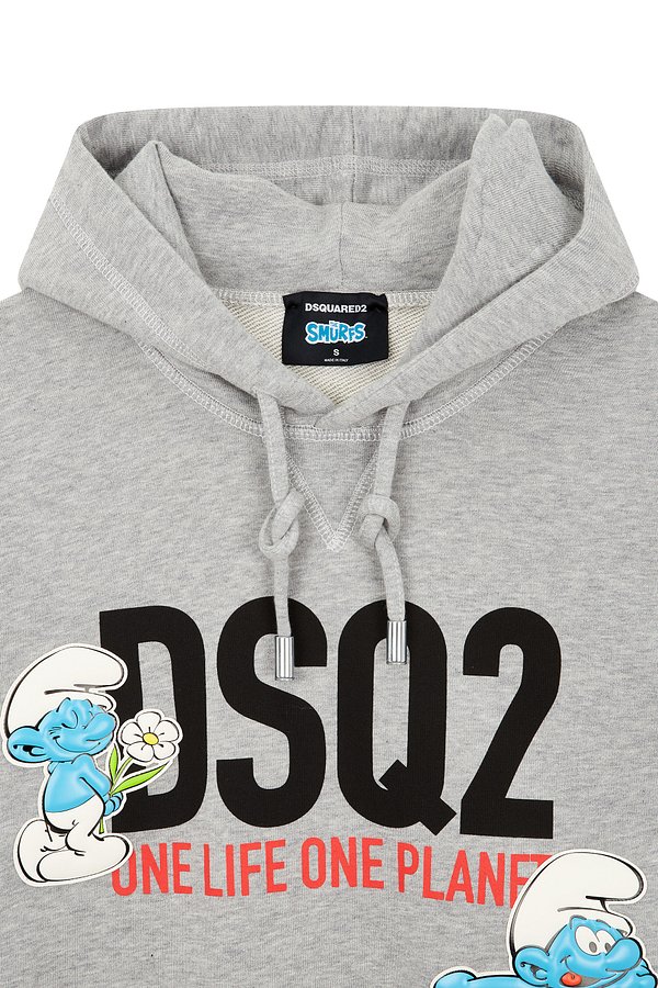 Dsquared2디스퀘어드2 여성 스머프 패치 후드 티셔츠 Sivillage 에스아이빌리지