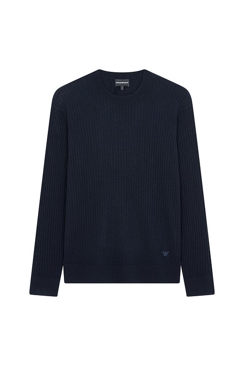 Emporio Armani엠포리오 아르마니 남성 청키 리브드 크루넥 니트 Sivillage 에스아이빌리지