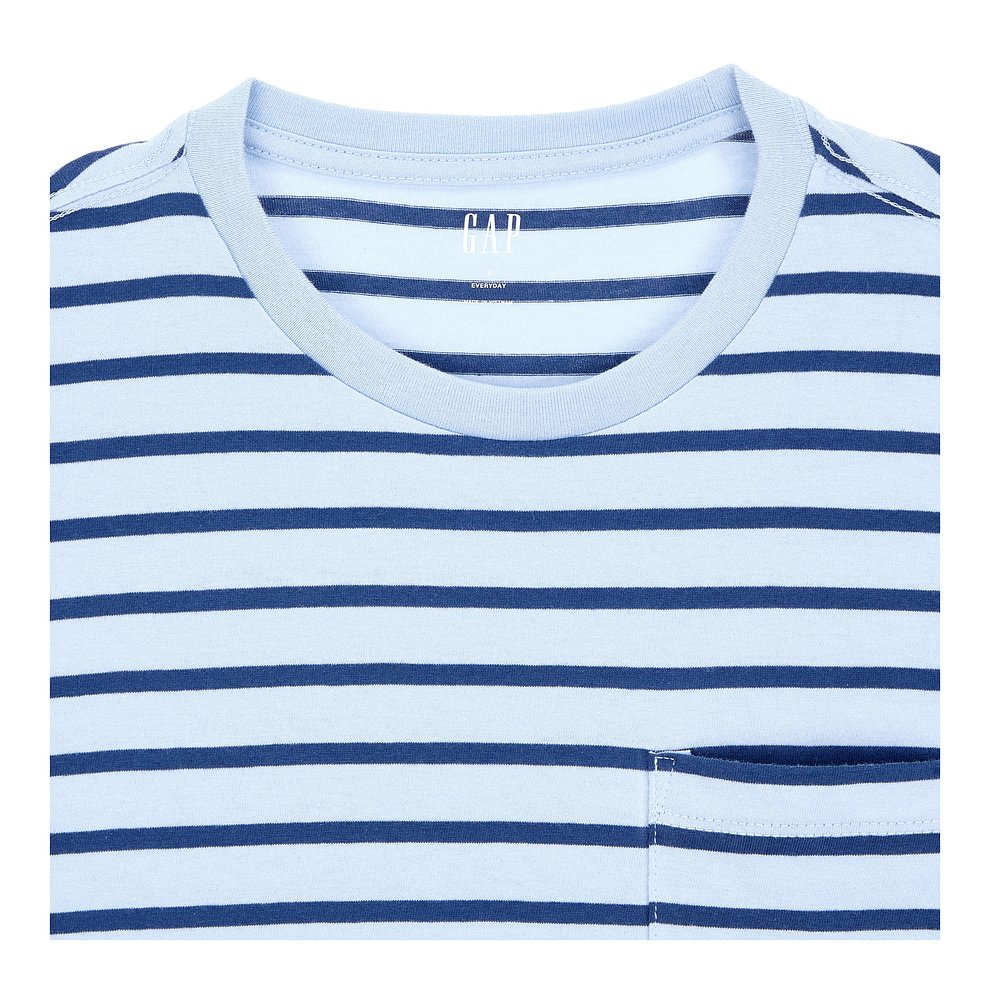 Gap Adults갭 ★갭 남성 20년 Spring★ 스트라이프 원 포켓 반팔 티셔츠 Sivillage 에스아이빌리지