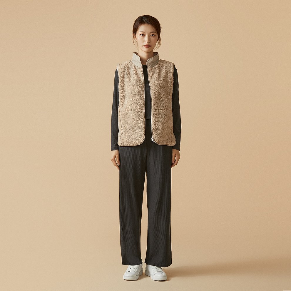 Jaju자주 덤블보아 하이넥 숏베스트 Sivillage 에스아이빌리지