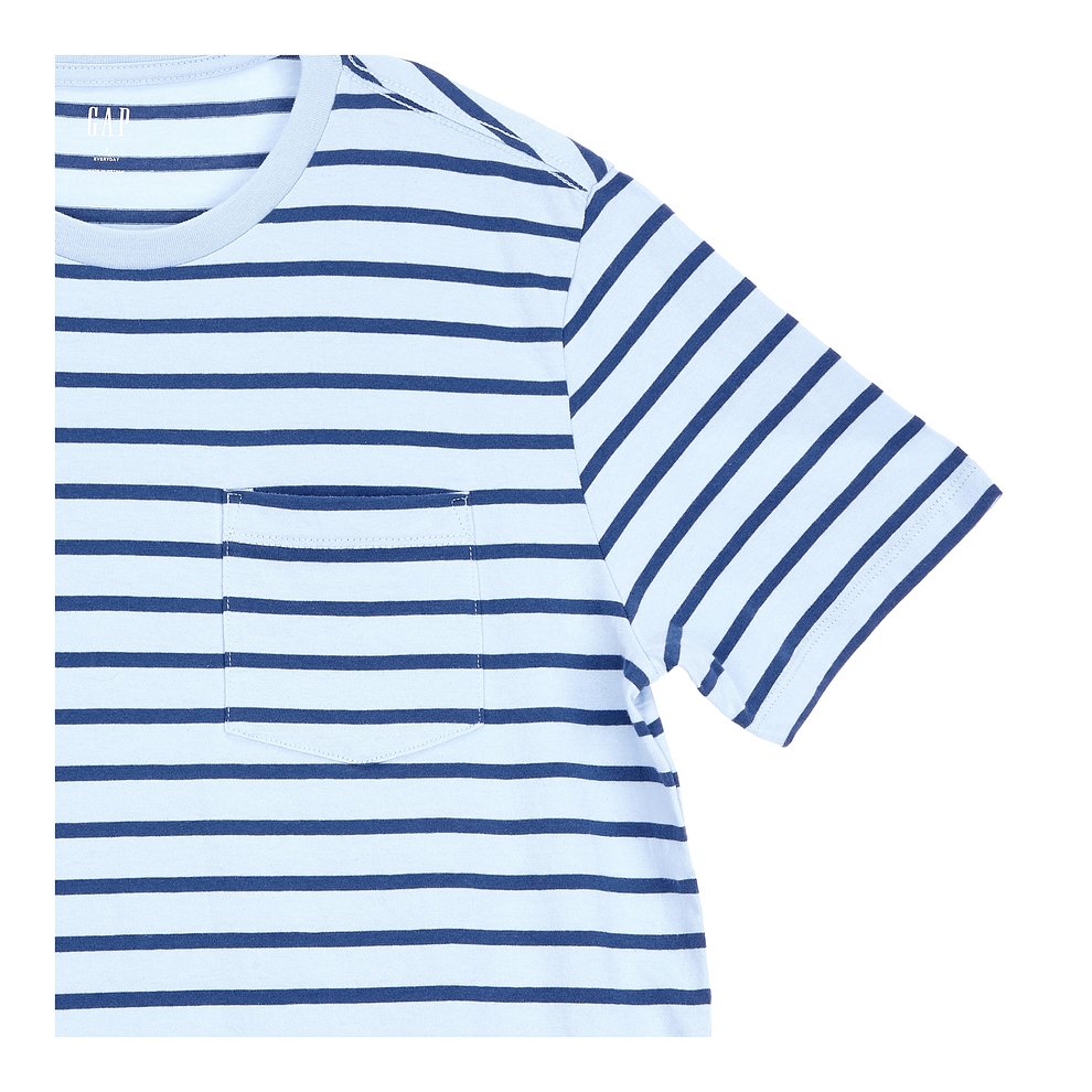Gap Adults갭 ★갭 남성 20년 Spring★ 스트라이프 원 포켓 반팔 티셔츠 Sivillage 에스아이빌리지