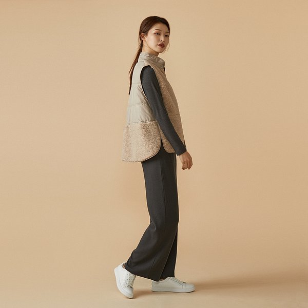 Jaju자주 덤블보아 하이넥 숏베스트 Sivillage 에스아이빌리지