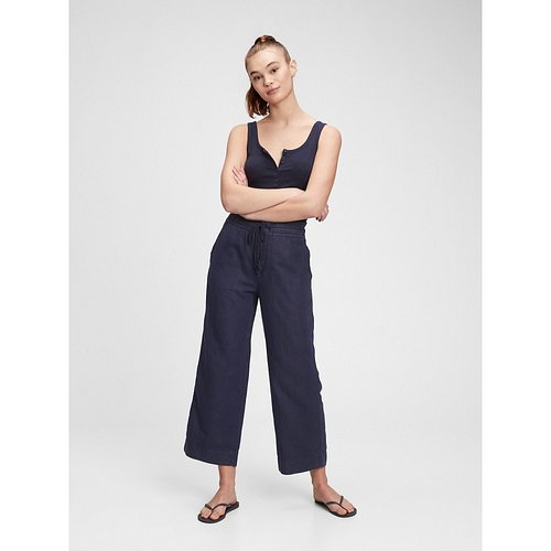 Gap Adults갭 ★갭 여성 21년 Spring★ 린넨 블렌드 드로스트링 팬츠 Sivillage 에스아이빌리지