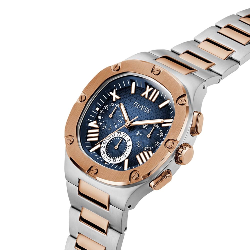 GUESS WATCHES(게스 워치) 게스 실버 로즈골드 헤드라인 메탈 남성시계 (GW0572G4) | S.I.VILLAGE ...