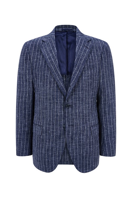 Man On The Boon맨온더분 Loro Piana Fabric 울 린넨 스트라이프 자켓 Sivillage