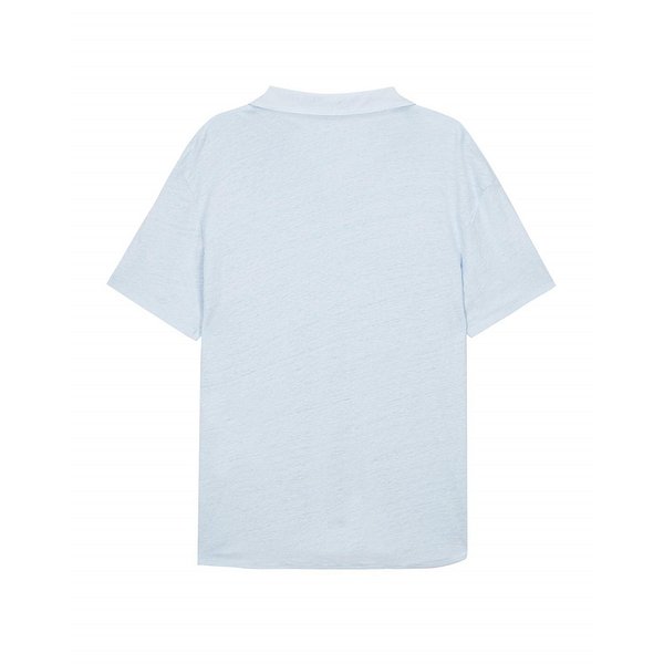 Officine Generale종료오피신제네랄종료 오피신 제네랄 라이트블루 단색 린넨 반팔폴로티셔츠
