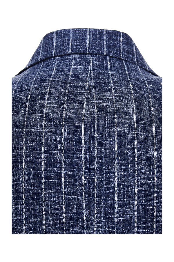Man On The Boon맨온더분 Loro Piana Fabric 울 린넨 스트라이프 자켓 Sivillage