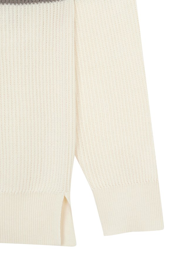 Emporio Armani엠포리오 아르마니 남성 사이드 슬릿 컬러 블록 니트 Sivillage 에스아이빌리지