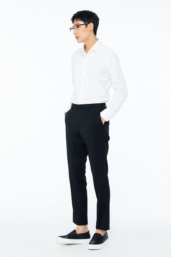 Man On The Boon맨온더분 Carlo Barbera 헤링본 울 노 턱 수트 팬츠 Sivillage 에스