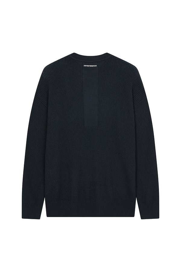 Emporio Armani엠포리오 아르마니 남성 사이드 슬릿 컬러 블록 니트 Sivillage 에스아이빌리지