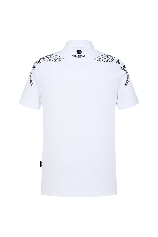 Philipp Plein Golf필립플레인 골프 Men 크롬 윙 숏 슬리브 폴로 셔츠 Sivillage 에스아이빌리지