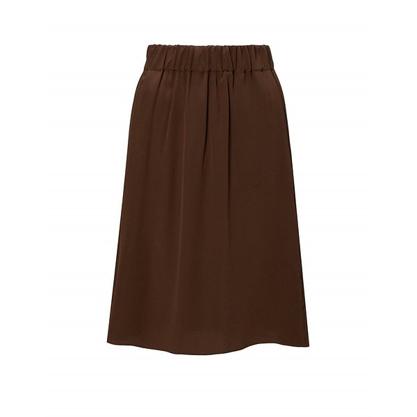 Officine Generale종료오피신제네랄종료 브라운 단색 실크 밴딩스커트 Gwsk2e103w2 Si