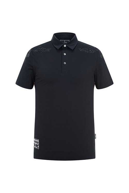 Philipp Plein Golf필립플레인 골프 Men 크롬 윙 숏 슬리브 폴로 셔츠 Sivillage 에스아이빌리지