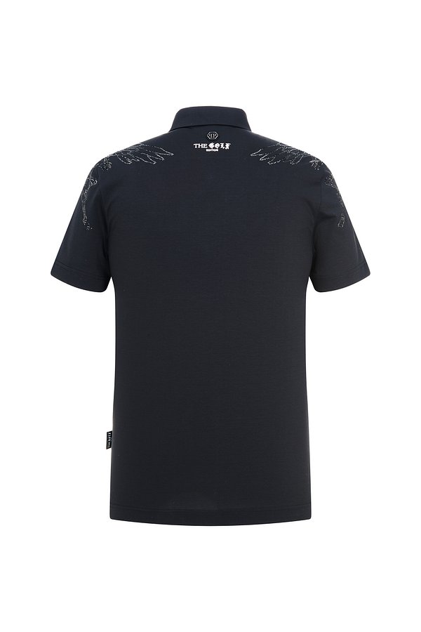 Philipp Plein Golf필립플레인 골프 Men 크롬 윙 숏 슬리브 폴로 셔츠 Sivillage 에스아이빌리지