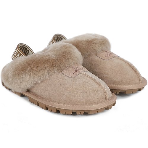 Ozwear오즈웨어 오즈어그웨어 키즈 양털 슬리퍼 Ugg 코케트 백스트랩 Ouw139eb Bronze Si