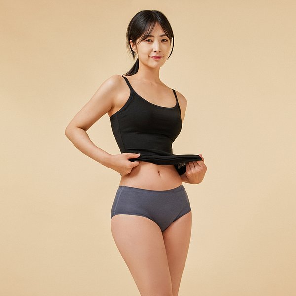 Jaju자주 여 코튼 레이온 노라인 힙허거 팬티 3매 Sivillage 에스아이빌리지
