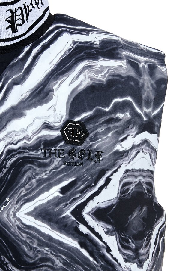 Philipp Plein Golf필립플레인 골프 Men 크롬 스프레이다이 윈드 베스트 Sivillage 에스아이빌리지