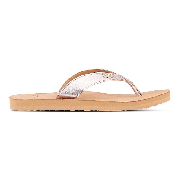Ugg어그 For Women 메탈릭 레더 스트랩 샌들 어그 슬라이드 칼리 콜라주 Sivillage 에스아이빌리지