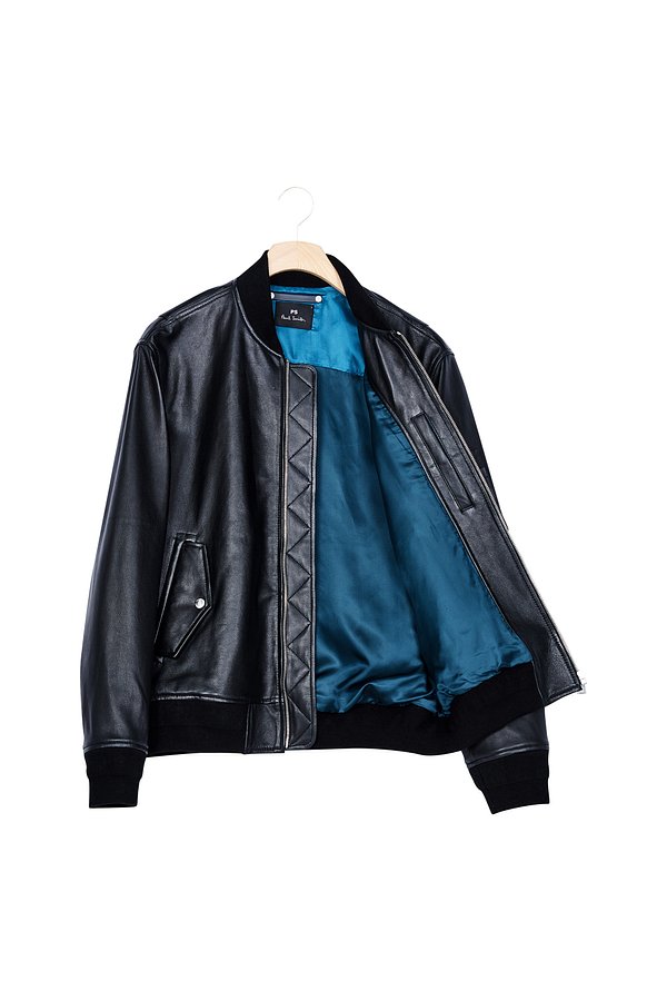 Paul Smith폴스미스 Ps Paul Smith 로고 스트랩 레더 봄버 자켓 Sivillage 에스아이빌리지