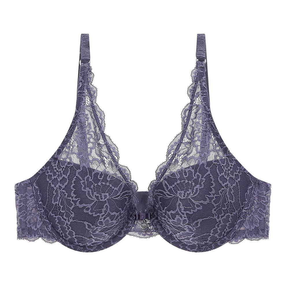 Emporio Armani Underwear엠포리오 아르마니 언더웨어 플라워 레이스 로고 메달 패디드 브라 And 브리프 세트