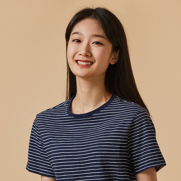 Jaju자주 여 Better 코튼 슬럽 라운드넥 반팔 티셔츠 Sivillage 에스아이빌리지