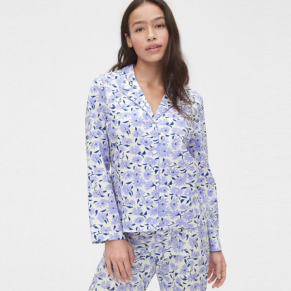 Gap Adults갭 ★갭 여성 20년 Spring★ 패턴드 포플린 슬립 셔츠 Sivillage 에스아이빌리지