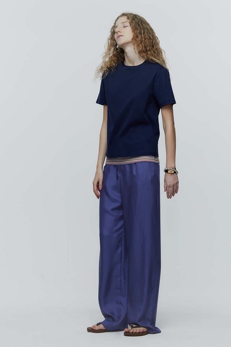 L`H.A.S(르하스) FLUID PANTS_DARK BLUE | S.I.VILLAGE (에스아이빌리지)