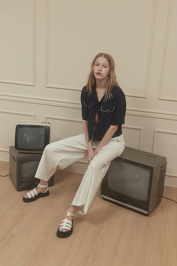 Gcut지컷 와이드 이지 버튼 팬츠 Sivillage 에스아이빌리지