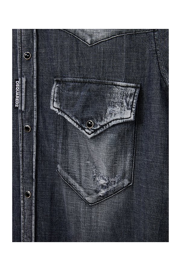 Dsquared2디스퀘어드2 워싱 데미지 데님 셔츠 Sivillage 에스아이빌리지