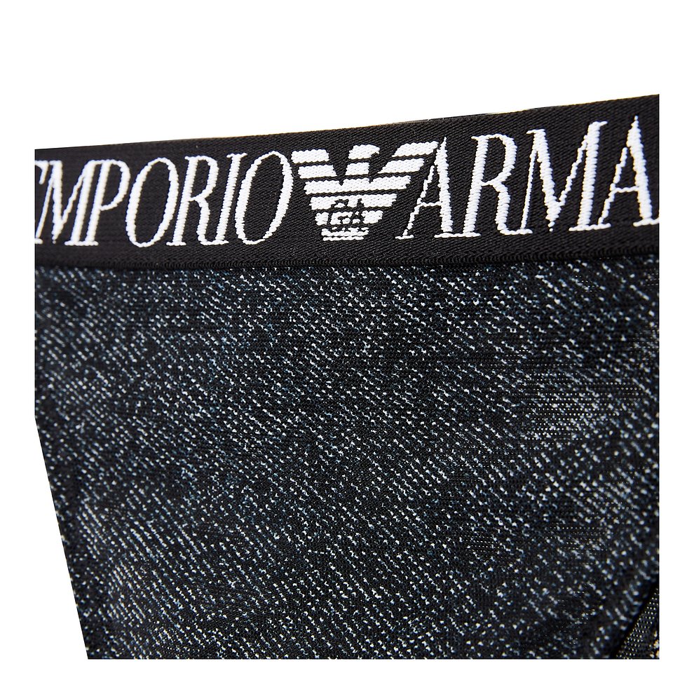 Emporio Armani Underwear엠포리오 아르마니 언더웨어 여성 플라워 레이스 데님 브라질리언 팬티 Si