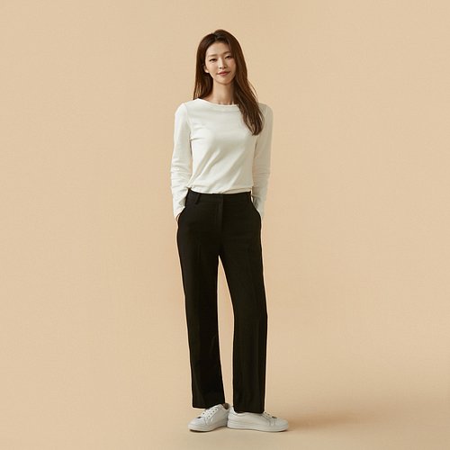 Jaju자주 셋업 스트레이트핏 팬츠 Sivillage 에스아이빌리지