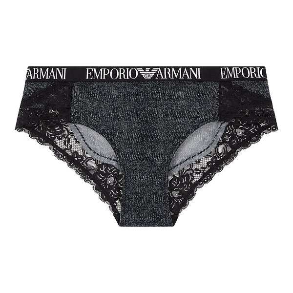 Emporio Armani Underwear엠포리오 아르마니 언더웨어 여성 플라워 레이스 데님 하이 브리프 Si