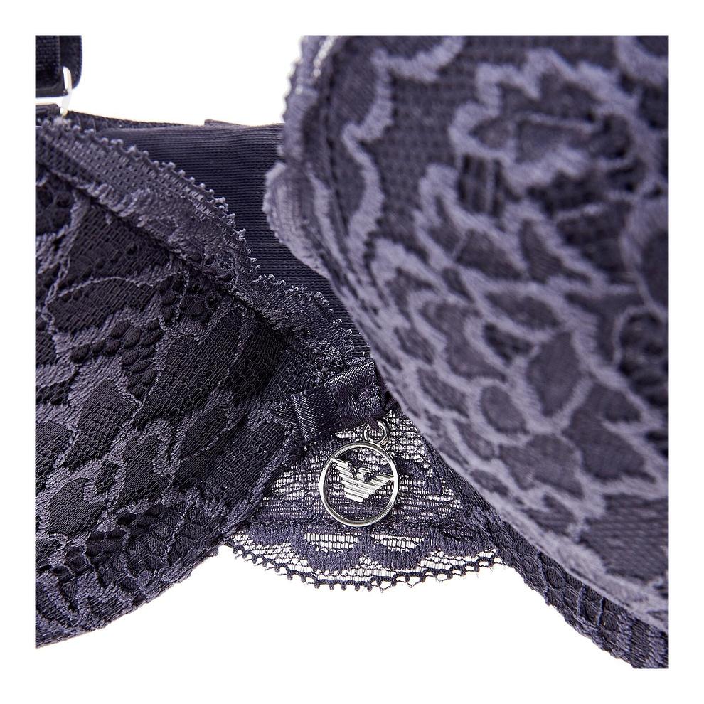 Emporio Armani Underwear엠포리오 아르마니 언더웨어 플라워 레이스 로고 메달 푸쉬업 브라 And 브라질리언