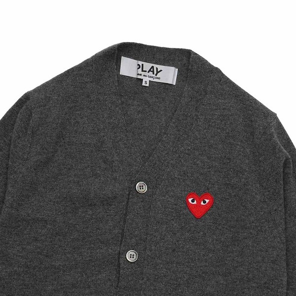 Comme Des Garcons꼼데가르송 꼼데가르송 하트로고 패치 울 남성 가디건 P1n008gy Sivillage