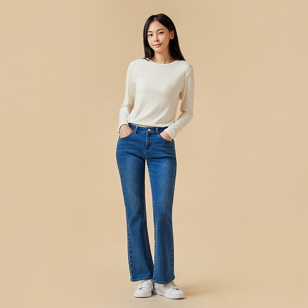 Jaju자주 여 립 긴팔 티셔츠 Sivillage 에스아이빌리지