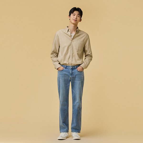 Jaju자주 남 스트레이트핏 데님 팬츠 Sivillage 에스아이빌리지