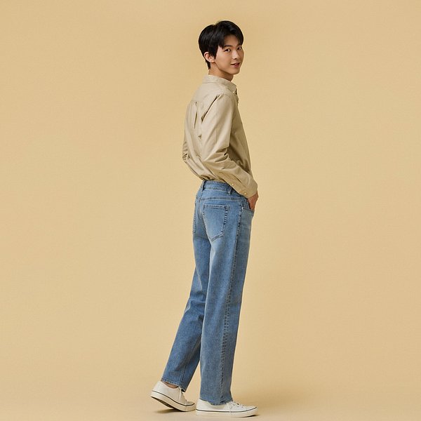 Jaju자주 남 스트레이트핏 데님 팬츠 Sivillage 에스아이빌리지