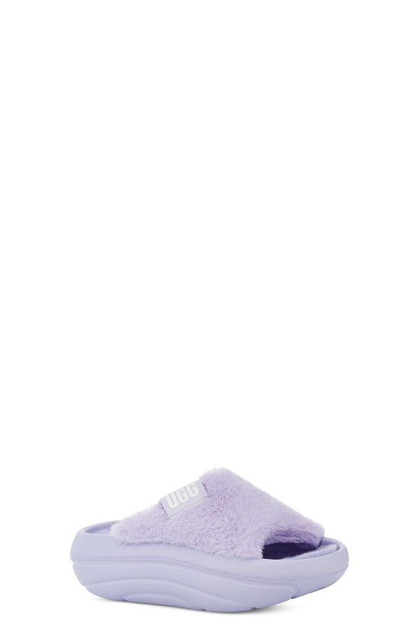 Ugg어그 For Women 우븐 라벨 플러시 슬라이드폼 오 어그플러시 슬라이드 Sivillage 에스아이빌리지